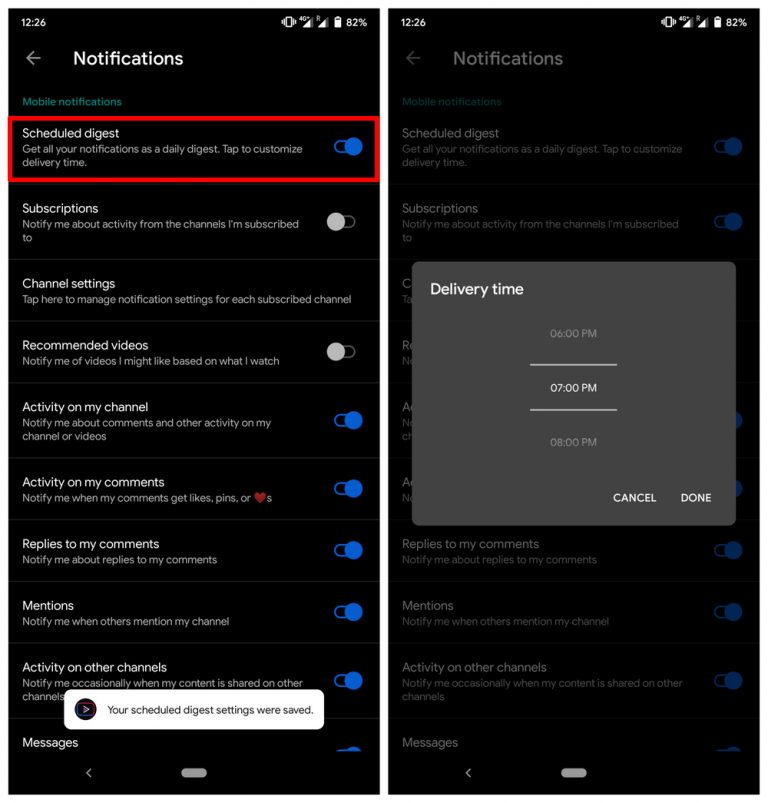 How to Schedule YouTube Notifications on Android - DroidViews