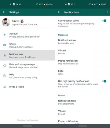 How to Customize WhatsApp Notifications (Contacts, Groups & App ...
